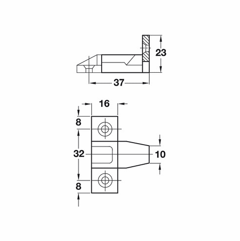 Hafele Push-in Fitting, AS Panel Connector Keku, Black, With wood ...