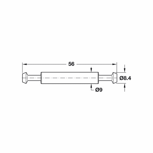 Hafele Maxifix-E Double Bolt, steel, zinc-plated, 35/35mm ...