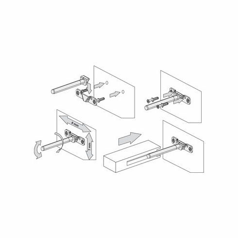 Hafele Shelf Support, with Inclination Adjustment | HomeDecorHardware.com