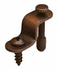 Hafele Glass Retainer Clip, steel, bronzed | HomeDecorHardware.com