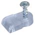 Glass Retainer Clip, standard, plastic, clear, .030 offset | Hafele
