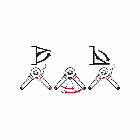 Hafele Lid stay/flap stay, Duo Forte, Individual Component For wooden ...