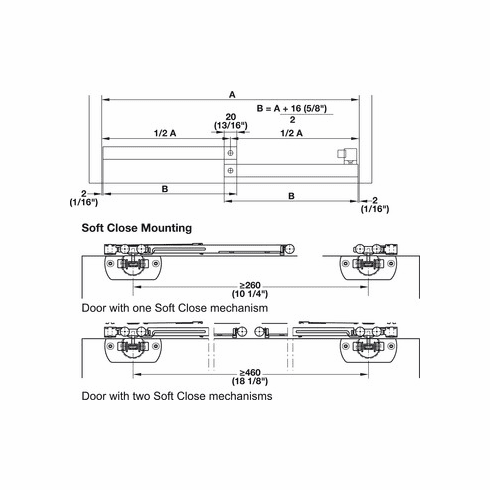 Hafele Sliding Door Hardware, EKU Clipo 16 H Inslide, set For Top Hung ...