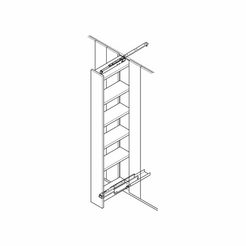 Hafele Pull-Out Guide, FR771, progressive, full extension, with EZ ...