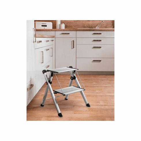 Hafele Step Stool, Mini Comfort, Folding Silver/black ...