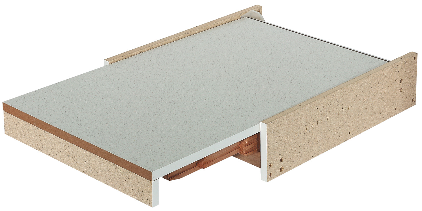 Hafele Pull-Out Table System, Rapid Maple | HomeDecorHardware.com