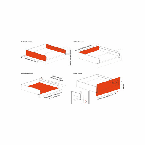 Hafele 555.82.310 Salice Lineabox Front & Back Fixing Clip ASMGP12A3XA
