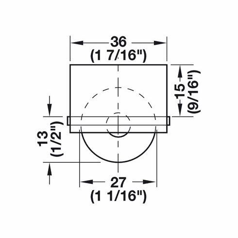 Hafele Roller-Mini Caster, Load-Bearing Capacity 88 lbs. Running ...
