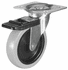 Hafele Caster, Plate Mount, with Brake, Load-Bearing Capacity 66 lbs ...