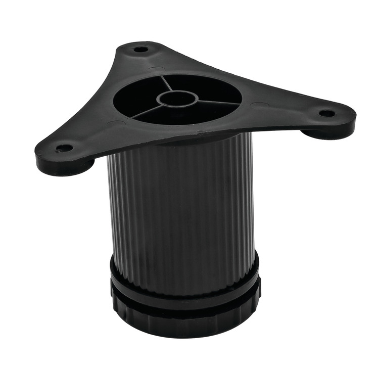 Hafele 792.01.380 Adjustable foot leveler black aluminum 50mm D x 3" t