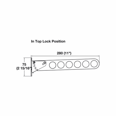 Hafele Adjustable Laundry Valet, 6-Holes, 11" Polished chrome ...