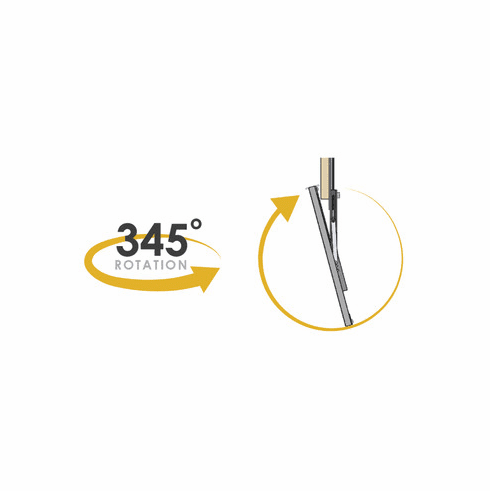 Hafele Full Rotation Mirror, Synergy Elite 47 3/8" height, slate ...