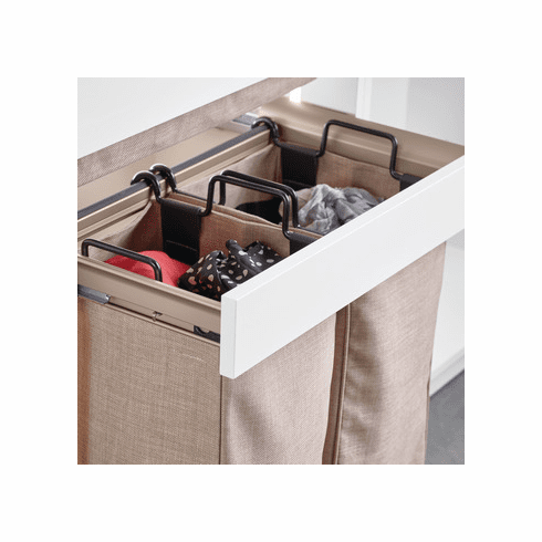 Hafele Laundry Organizer, ENGAGE Matt nickel frame, 18", 1 x 18" slate ...