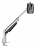 Hafele Monitor Arm Single CLU II, black, aluminum | HomeDecorHardware.com