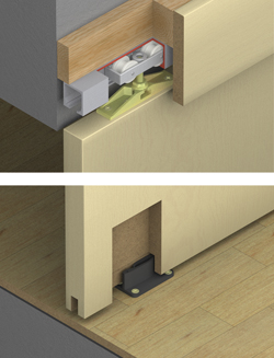 Hafele Pocket Door Framing Kit With Jr. Sliding Hardware Type II ...