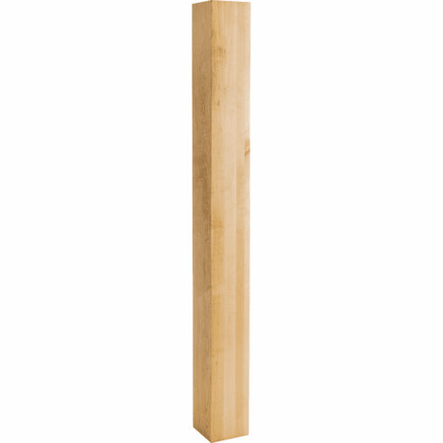 3-1/2" x 3-1/2" x 35-1/2" Square Wood Post, Species: White Birch, by ...