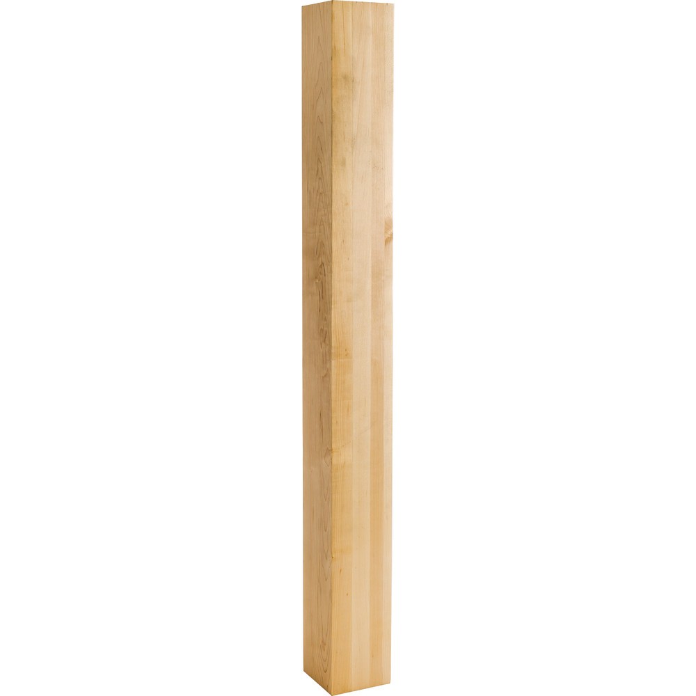 3-1/2" x 3-1/2" x 35-1/2" Square Wood Post, Species: White Birch, by ...
