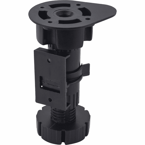 Black Plastic Adjustable Feet with Toe Kick Bracket 100-170 mm, by ...