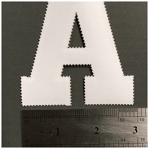 Homegrown iStitch 1 Color 4 inch Tackle Twill Letters | No Sew
