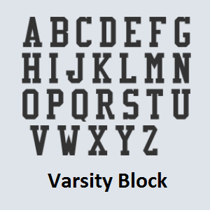 Homegrown iStitch 2 Color 3 inch Tackle Twill Letters | Iron On