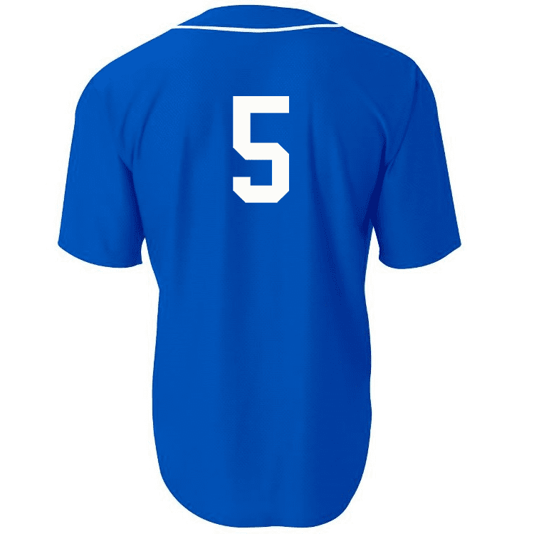 A4 N4184 Full Button Baseball Jersey | Center Piping