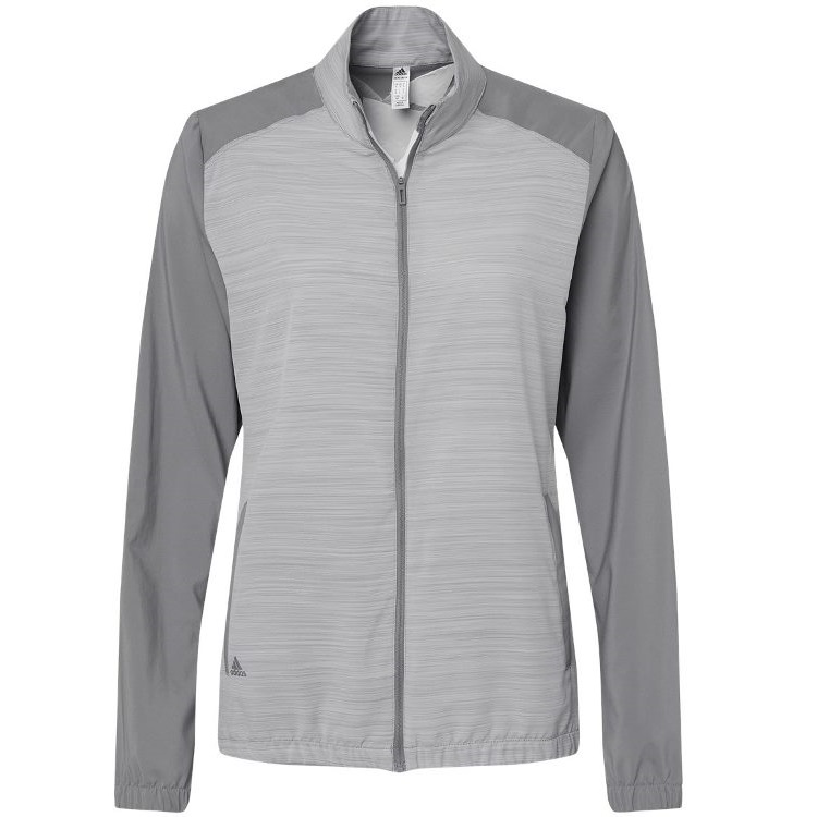 Adidas Golf Wind Jacket | Womens Adidas Full Zip Chevron Jacket | A547