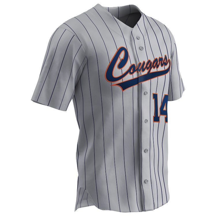 Champro Pinstripe Baseball Jersey | BS14 Full Button Up