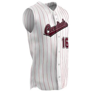 Champro Pinstripe Baseball Vest | BS16 Full Button Up Sleeveless Jersey
