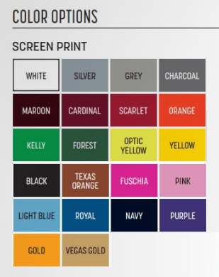 Champro Stock / Custom Screen Printed Logos | Up to 3 Colors