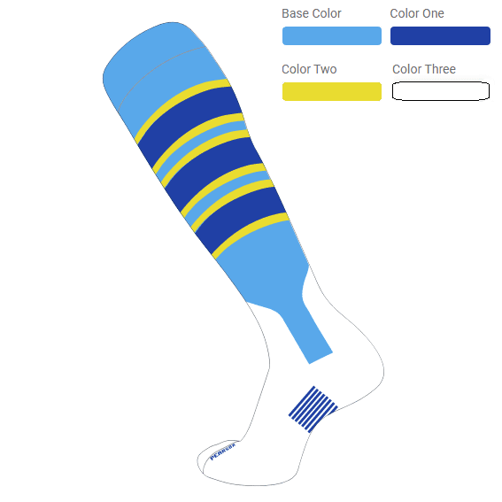 Custom Baseball Stirrup Socks | Pearsox Double Play | Vintage Stripes