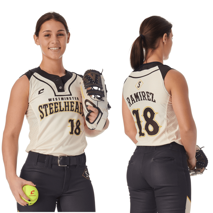 Sublimated 2-Button Sleeveless Softball Jerseys | Juice JBSJ30