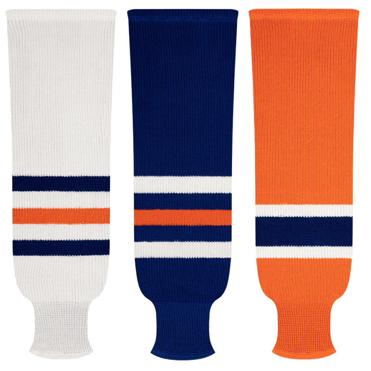 Edmonton Oilers Knit Hockey Socks | Kobe 9811H 9811A 9897R