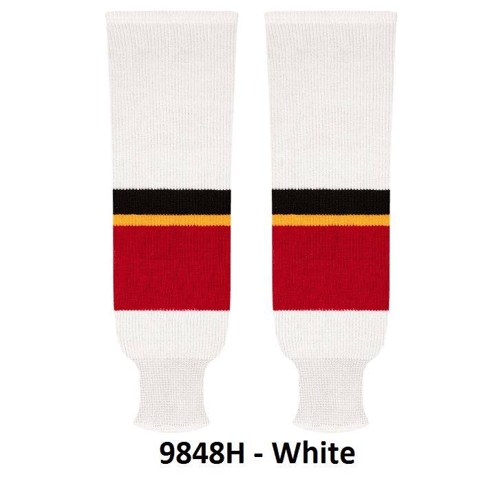 Calgary Flames Knit Hockey Socks | Kobe 9848H 9848A 9848R