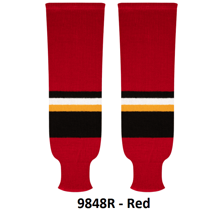 Calgary Flames Knit Hockey Socks | Kobe 9848H 9848A 9848R