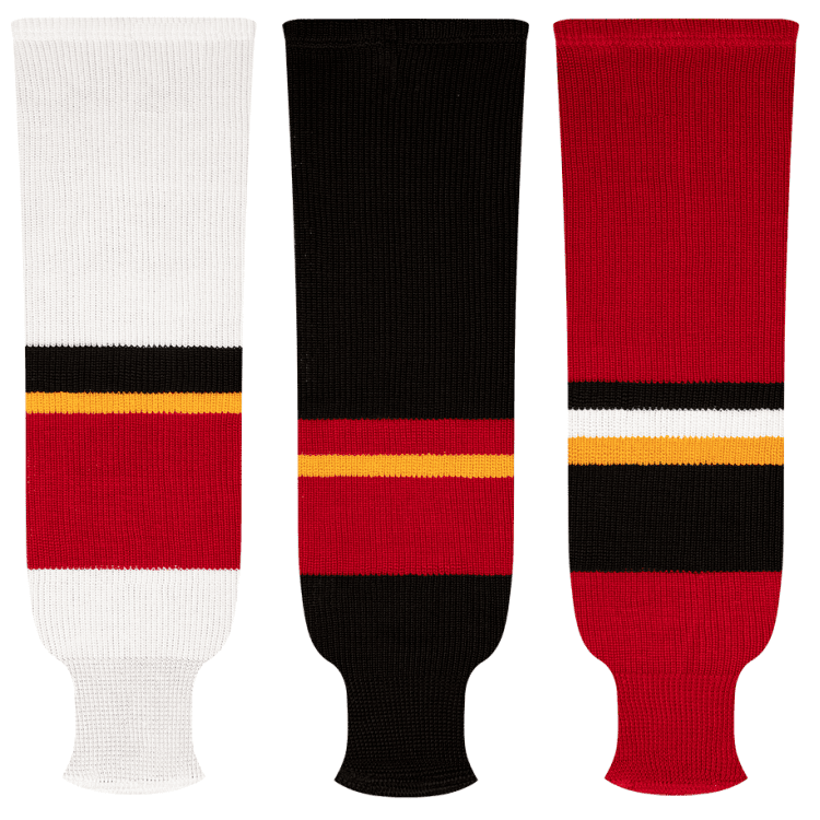 Calgary Flames Knit Hockey Socks | Kobe 9848H 9848A 9848R