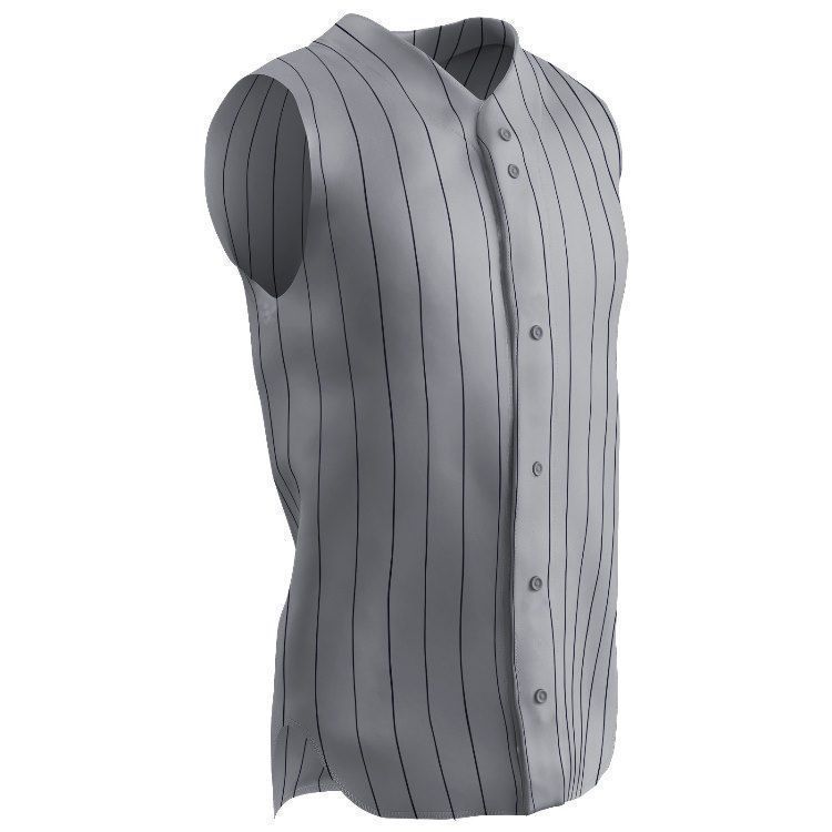 Champro Pinstripe Baseball Vest | BS16 Full Button Up Sleeveless Jersey