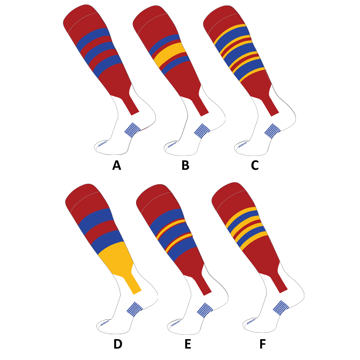 Custom Baseball Stirrup Socks | Pearsox Double Play | Vintage Stripes