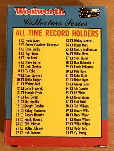 1985 TOPPS WOOLWORTH BASEBALL CARD BOX SET - BASEBALL CARD SETS