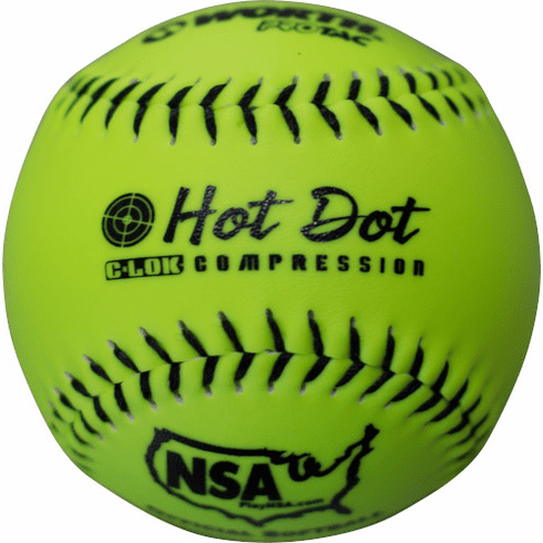 Worth Hot Dot NO11SY 11 Inch NSA Slowpitch Softball