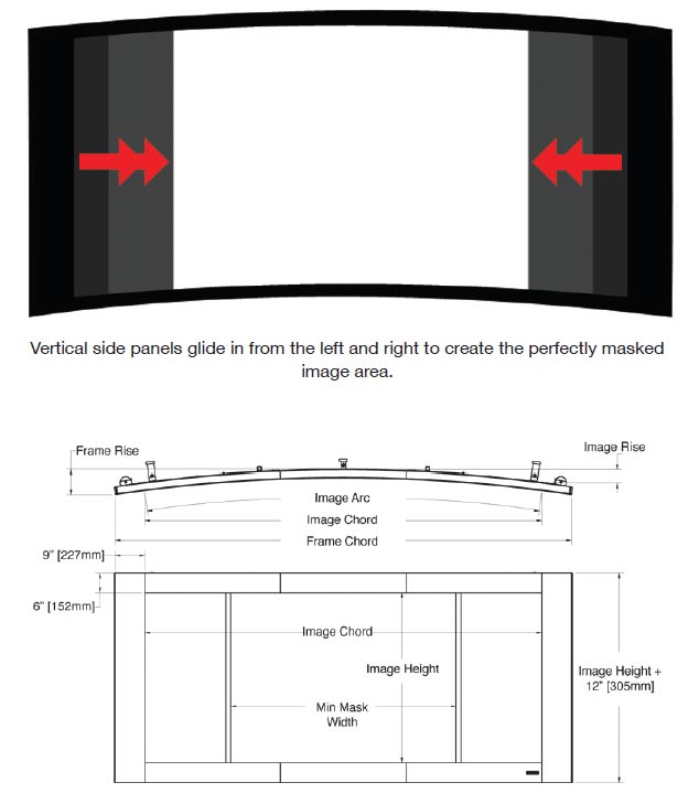Stewart Cinecurve Variable Masking Curved Screen