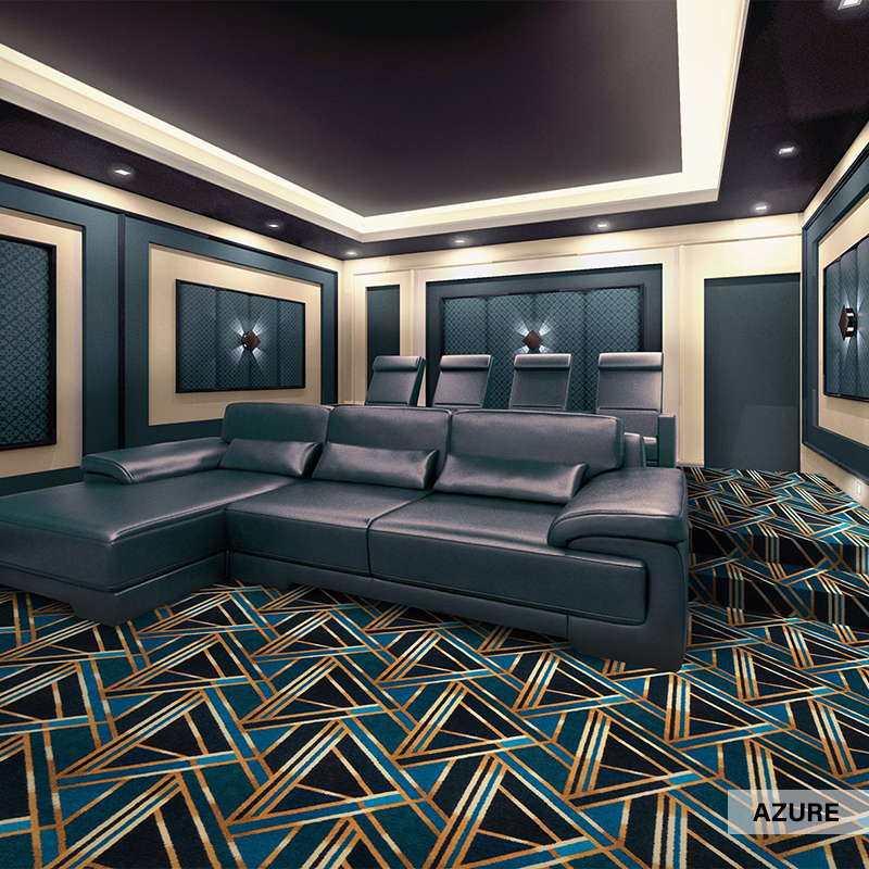 Geometric Home Theater Carpet