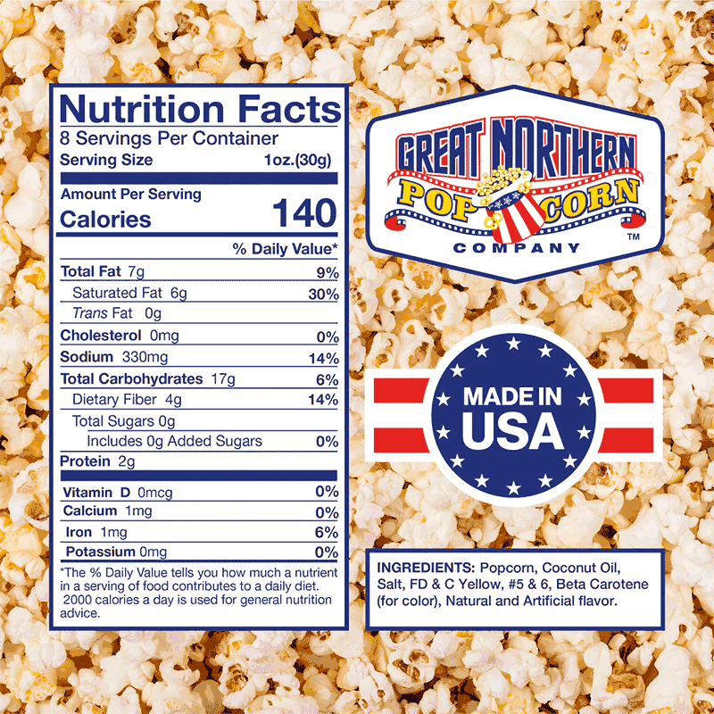 Great Northern 8 oz. Popcorn Portion Pack 24 per case