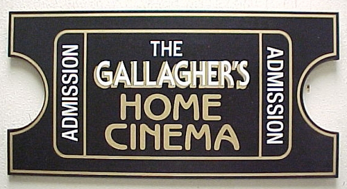 Personalized Movie Ticket Sign
