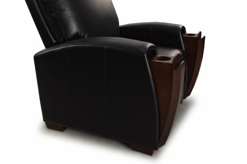 HT Design Lincolnshire Home Theater Seating with Mahogany Wood Pop Out ...
