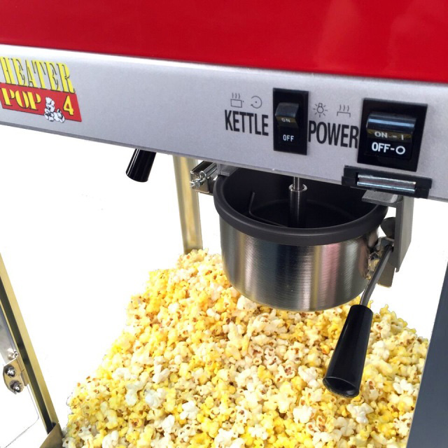 Theater Popcorn Machine with 4oz Kettle and Cart