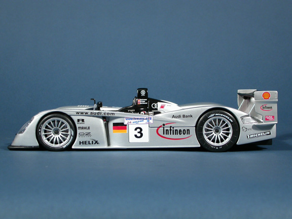 2002 Infineon Audi R8 #3 diecast model car 1:18 scale Le Mans Racer by ...