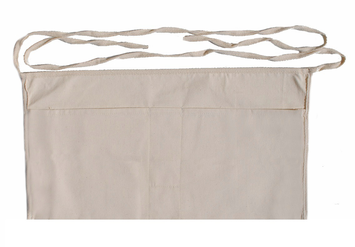10"x18" Natural Cotton Canvas Waist Apron with Pockets