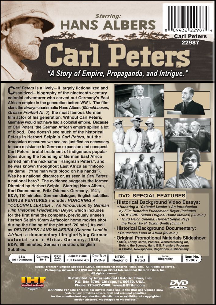 Carl Peters DVD (Herbert Selpin) 1941