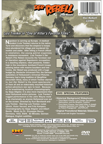 Der Rebell DVD (The Rebel)(Luis Trenker)