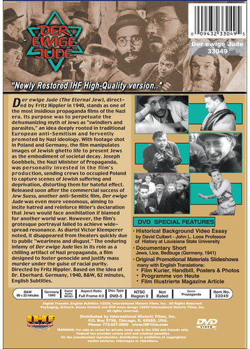 Eternal Jew (Der ewige Jude) DVD - Fritz Hippler, 1940
